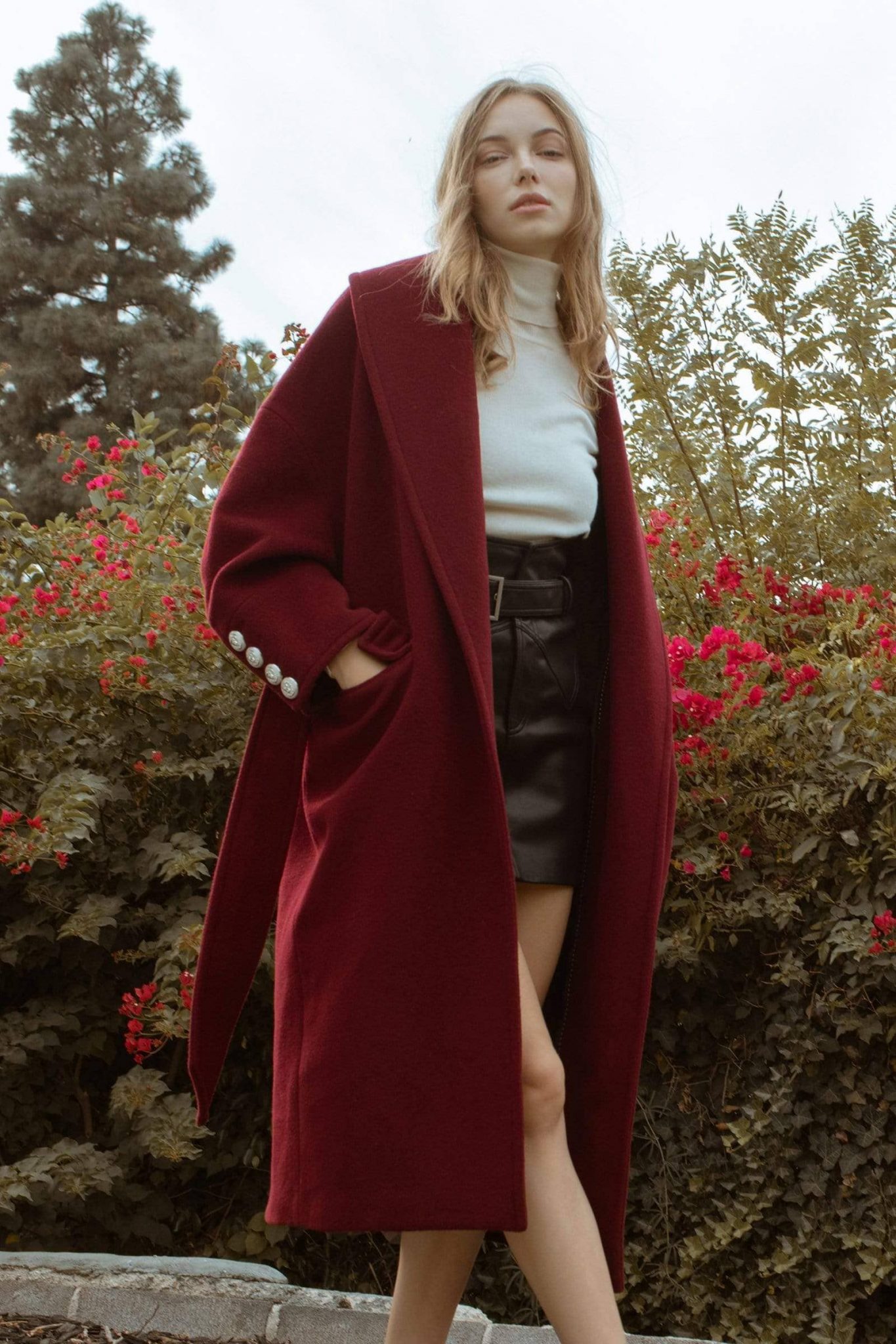 Baroque Burgundy Wrap Coat – Ande Andrea
