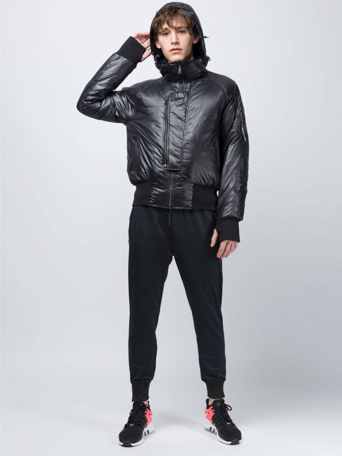 Down-Filled Detachable Hoodie Aviator Puffer Jacket – Ande Andrea